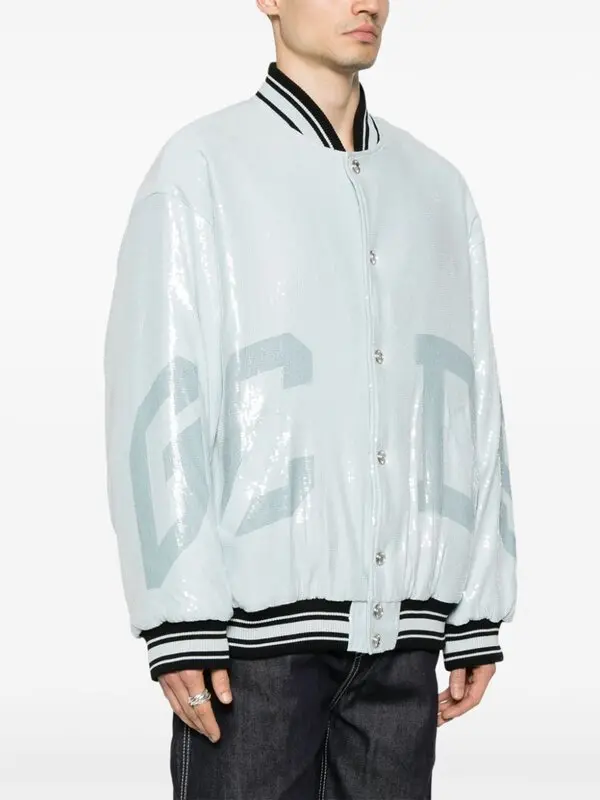 Gcds Sequined Varsity Logo Bomber Jacket