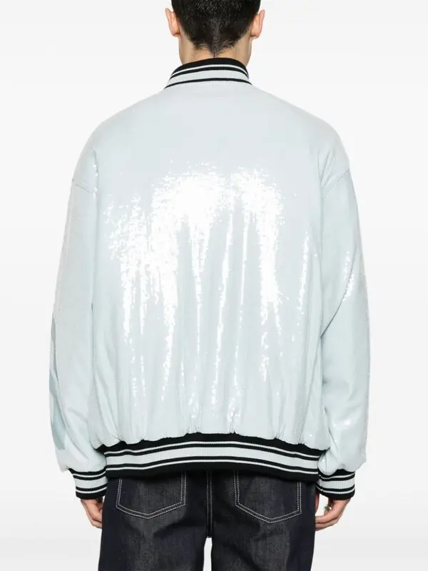 Gcds Sequined Varsity Logo Bomber Jacket