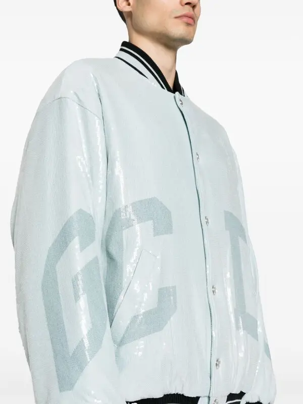 Gcds Sequined Varsity Logo Bomber Jacket