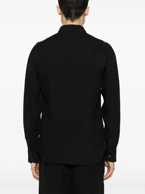 120% Lino Button-up Shirt - Black