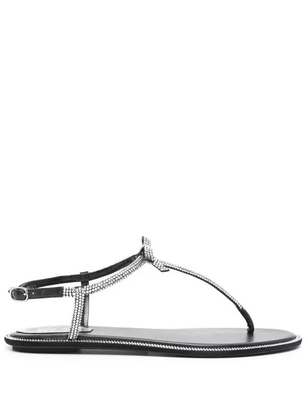 Rene Caovilla Diana Crystal-embellished Sandals - Black