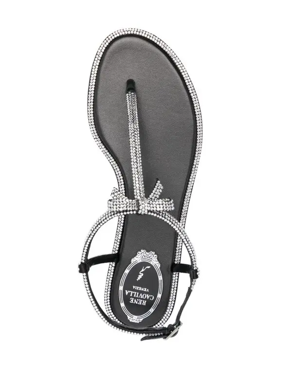 Rene Caovilla Diana Crystal-embellished Sandals - Black