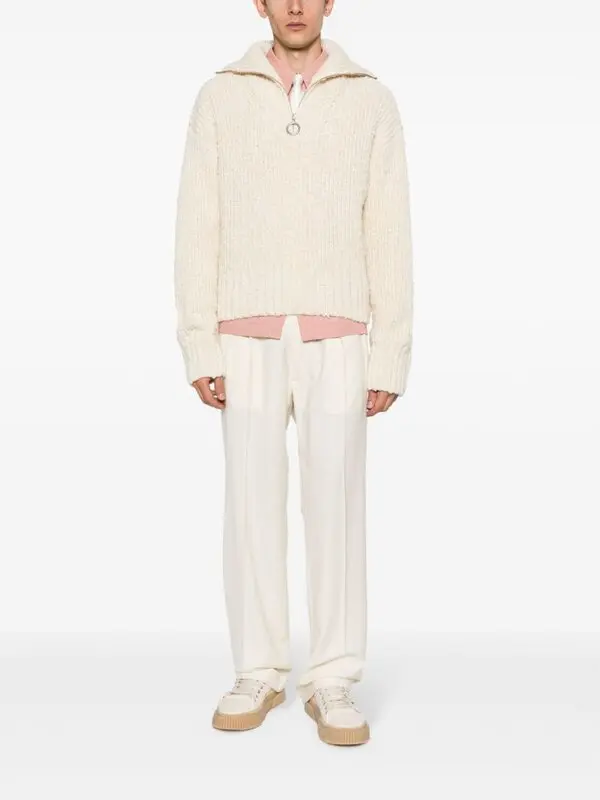Ami Brushed Half-zip Jumper