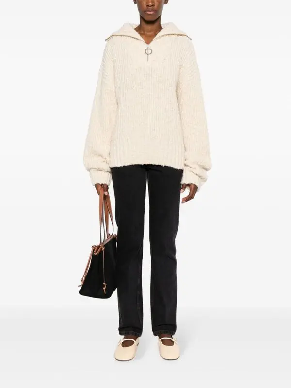 Ami Brushed Half-zip Jumper