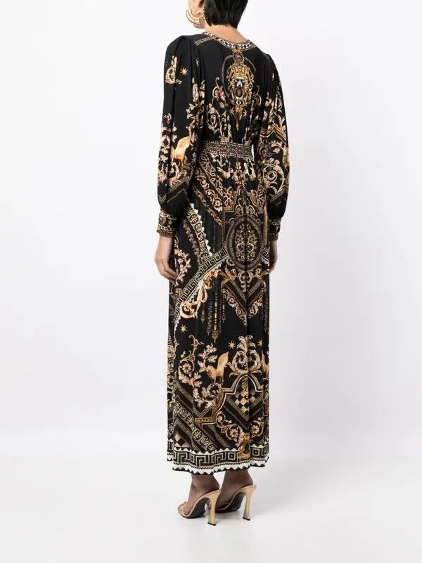 Camilla Graphic-print Long-sleeve Dress