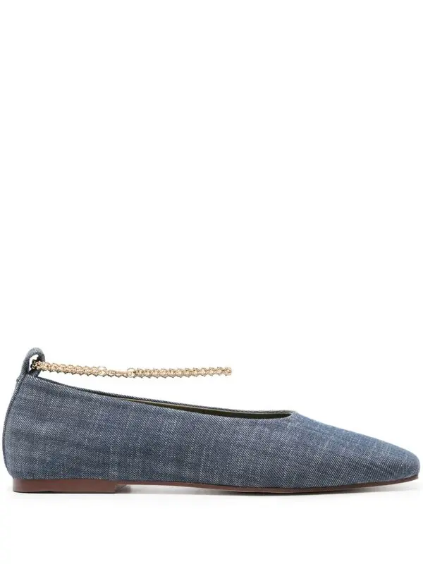 MARIA LUCA Augusta Denim Ballerina Shoes - Blue