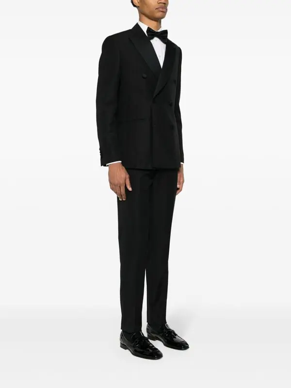 LARDINI Double-breasted Wool-blend Suit