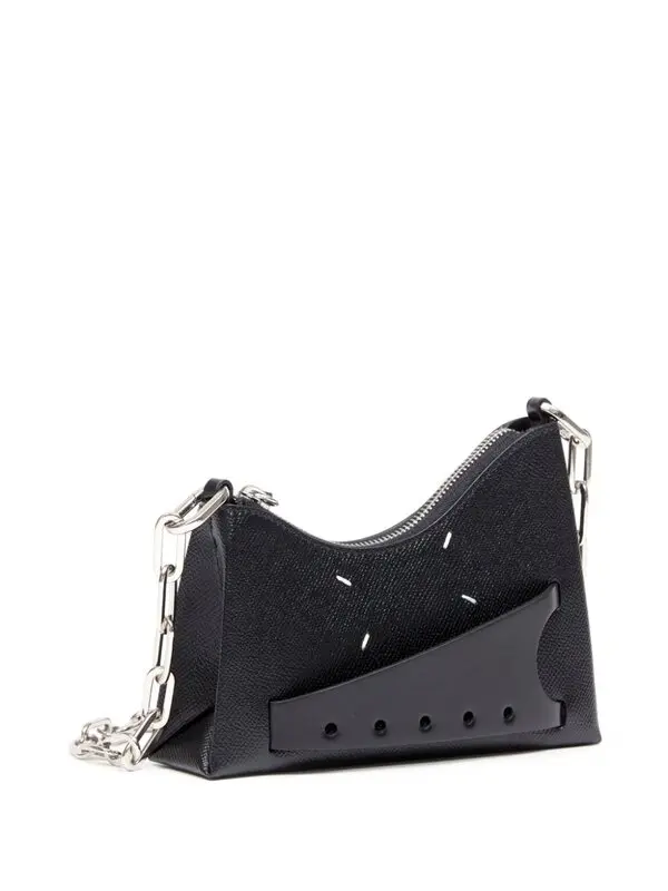 MAISON MARGIELA Micro Snatched Leather Shoulder Bag - Black