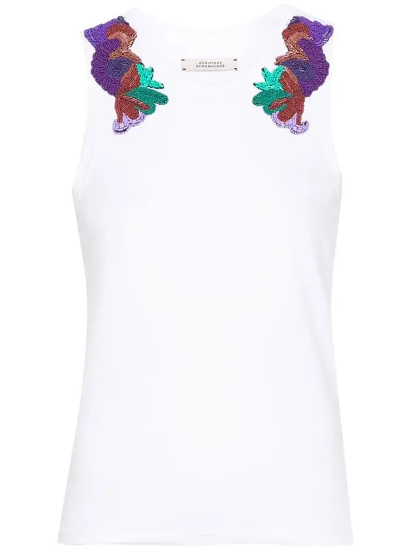 Dorothee Schumacher Bead-embroidered Tank Top