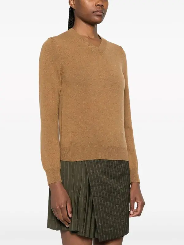 Play Comme Des Garcon Heart Logo Wool Jumper - Neutrals