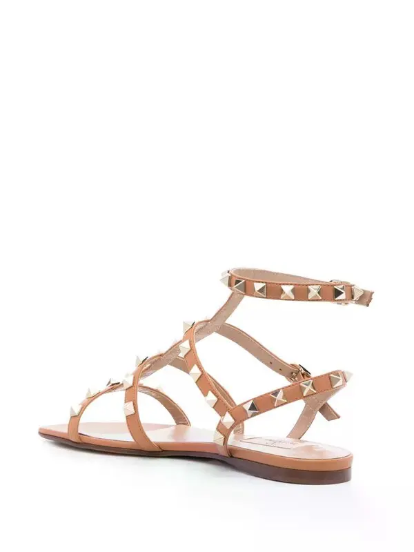 Valentino Garavani Rockstud Strappy Sandals - Brown