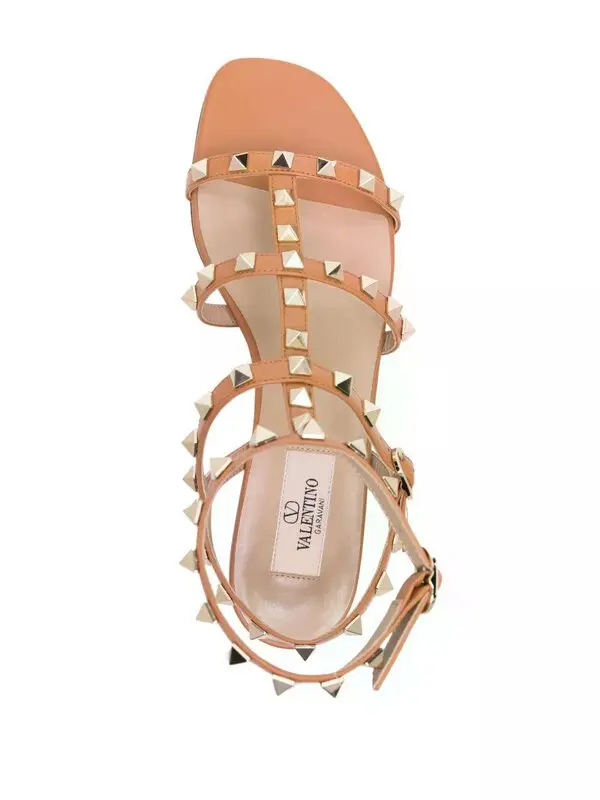 Valentino Garavani Rockstud Strappy Sandals - Brown