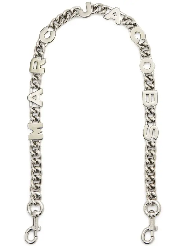 Marc Jacobs Logo Chain-link Shoulder Strap - Silver