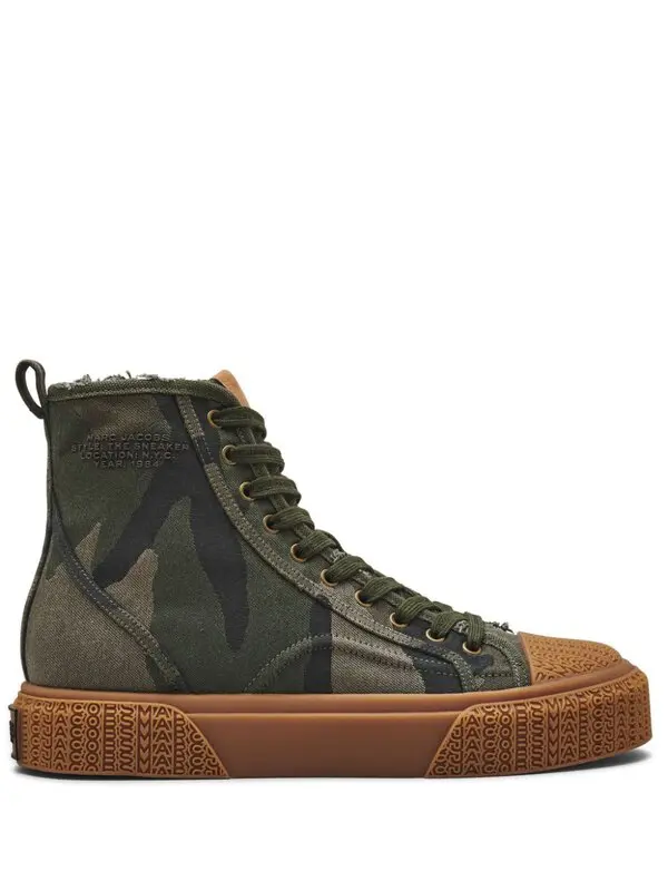 Marc Jacobs Camo Jacquard High-top Sneakers - Green