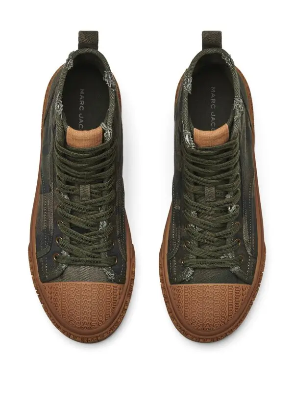Marc Jacobs Camo Jacquard High-top Sneakers - Green