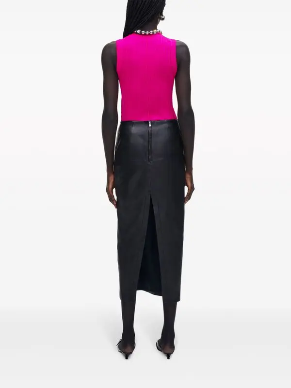 Marc Jacobs Leather Midi Skirt