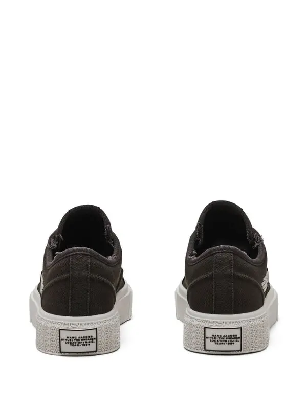 Marc Jacobs Distressed Canvas Sneakers - Black