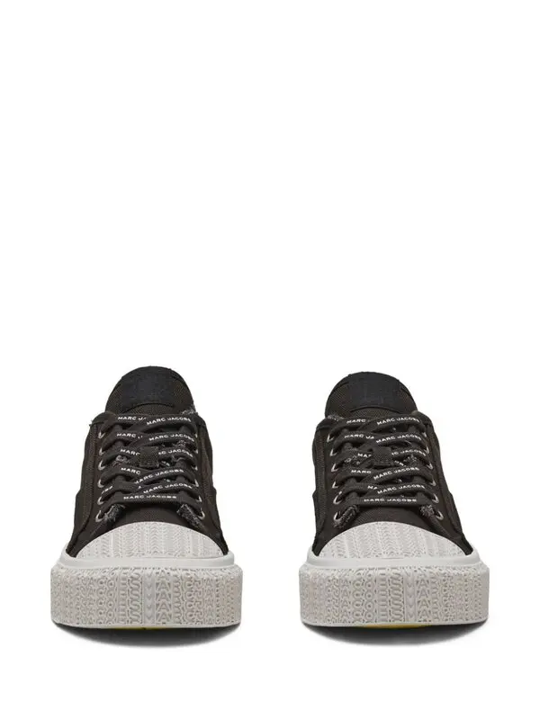 Marc Jacobs Distressed Canvas Sneakers - Black