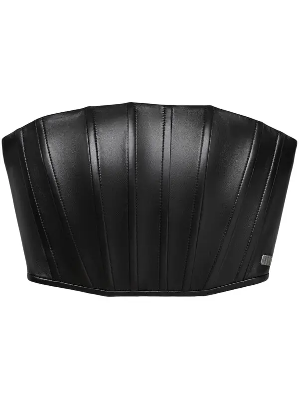 Marc Jacobs Strapless Leather Corset Top
