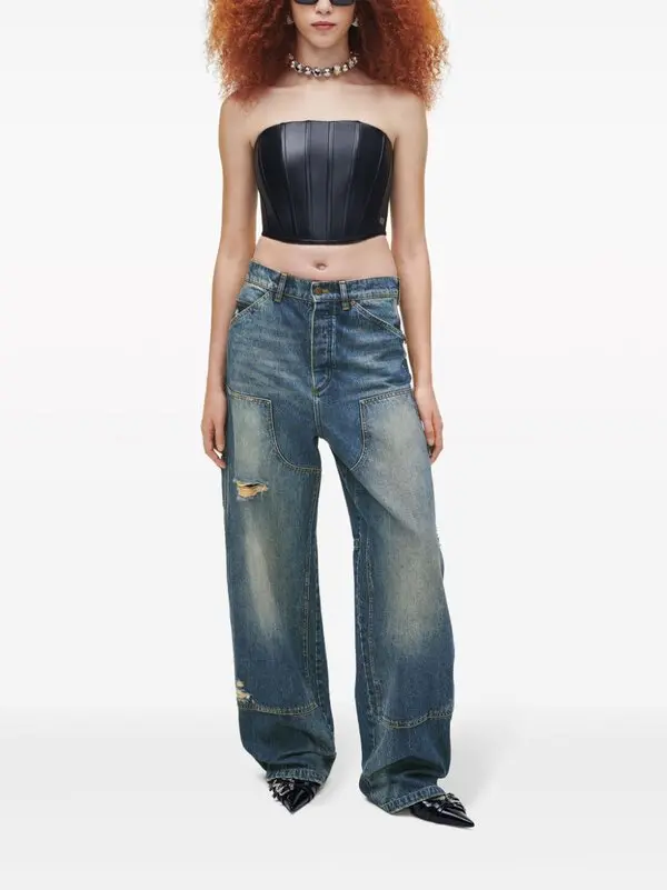 Marc Jacobs Strapless Leather Corset Top