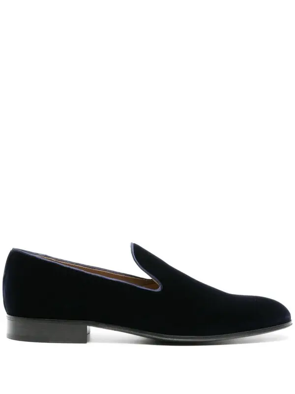 GIANVITO ROSSI Jean Velvet Loafers