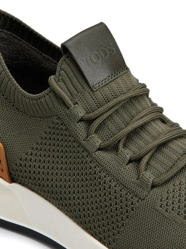 TOD'S Panelled Knit Sneakers - Green