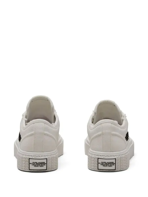 Marc Jacobs Distressed Canvas Sneakers - White