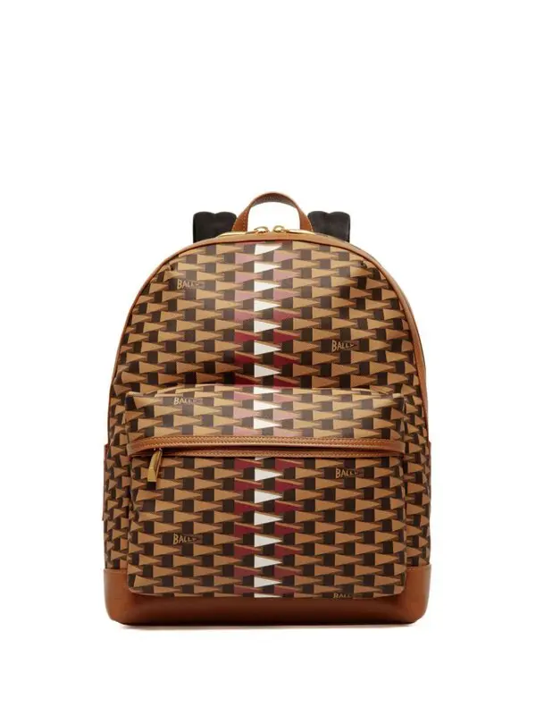 Bally Pennant Faux-leather Backpack - Brown