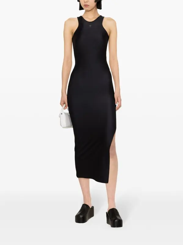 Coperni Logo-embellished Midi Dress - Black