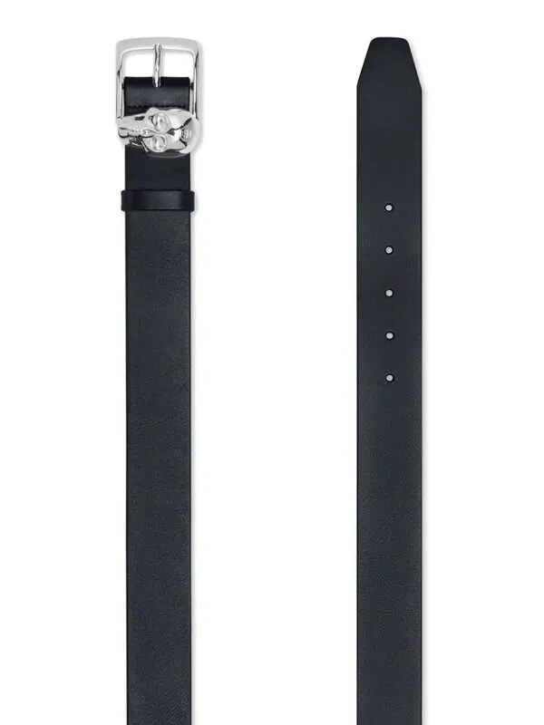 Philipp Plein Skull-buckle Leather Belt