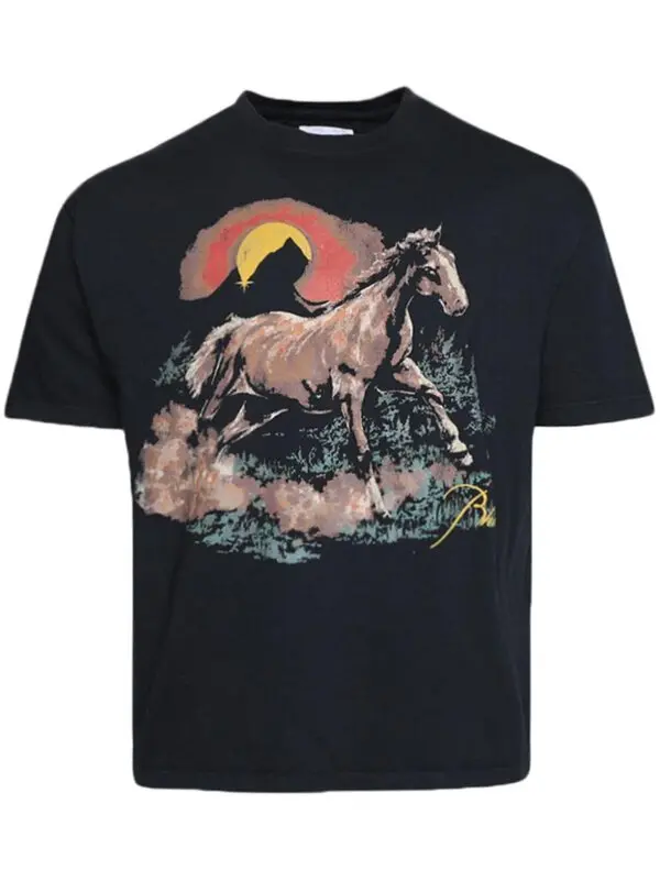 Rhude Santos Graphic-print Cotton T-shirt