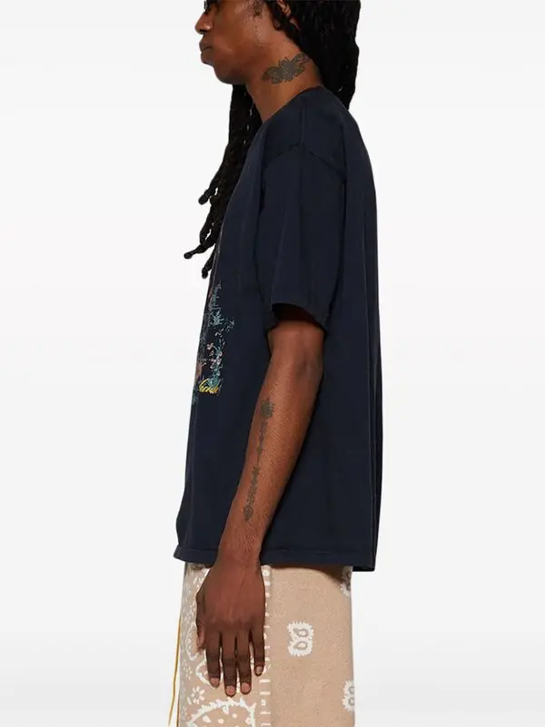 Rhude Santos Graphic-print Cotton T-shirt