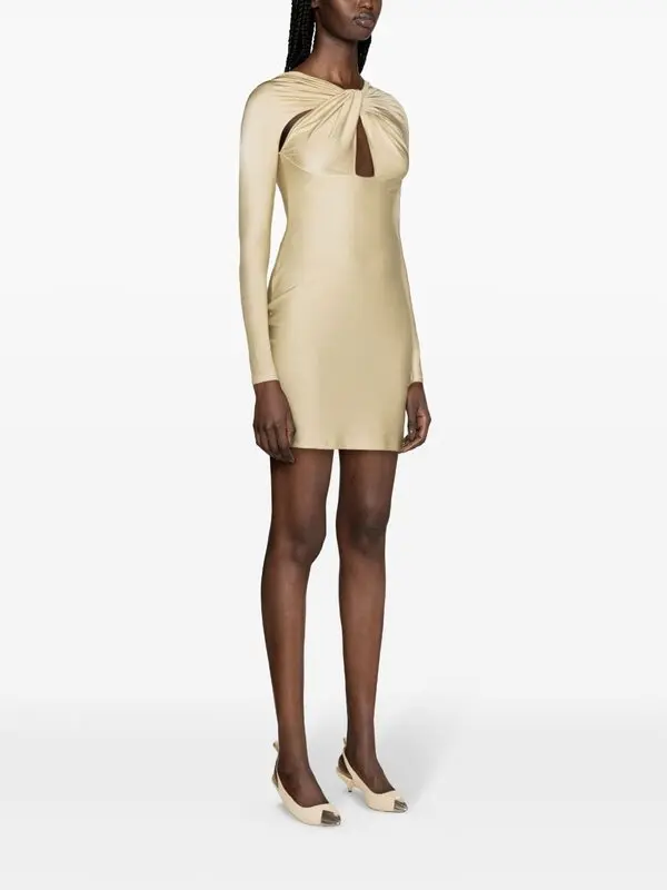 Coperni Cut-out Twisted Mini Dress - Neutrals