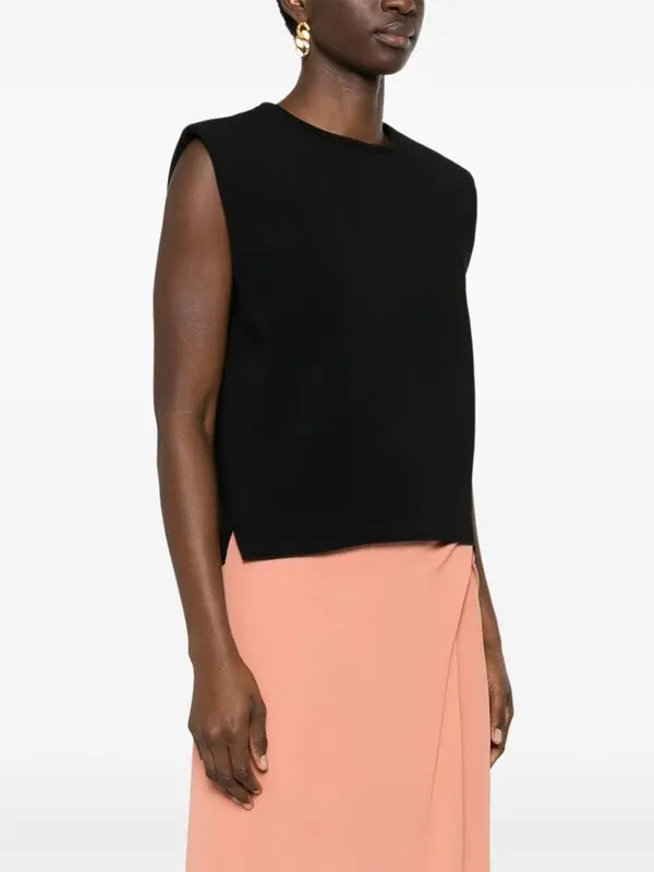 FORTE_FORTE Crepe Cropped Blouse