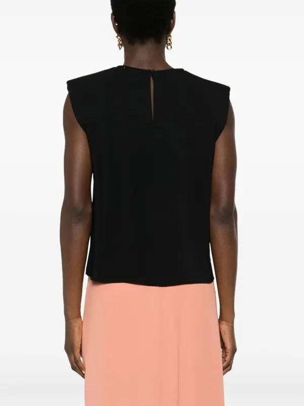 FORTE_FORTE Crepe Cropped Blouse