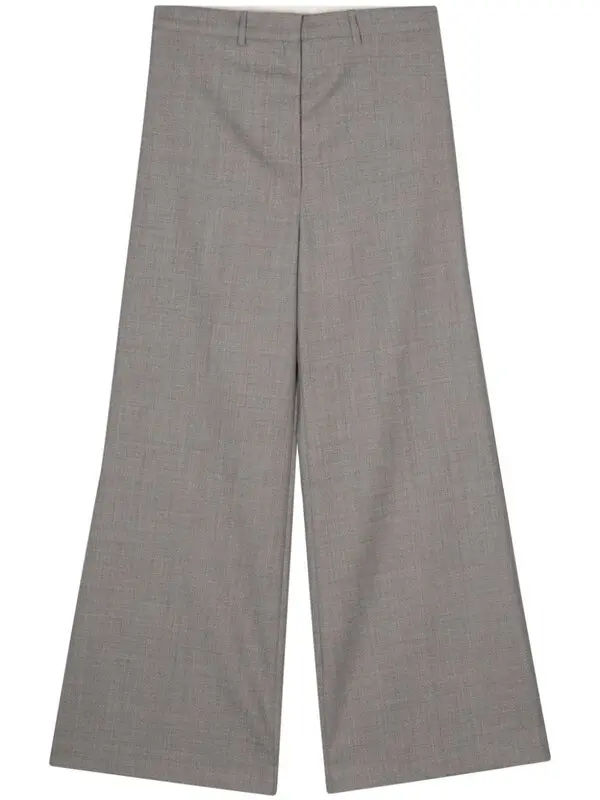 LOW CLASSIC Mélange Wide-leg Trousers