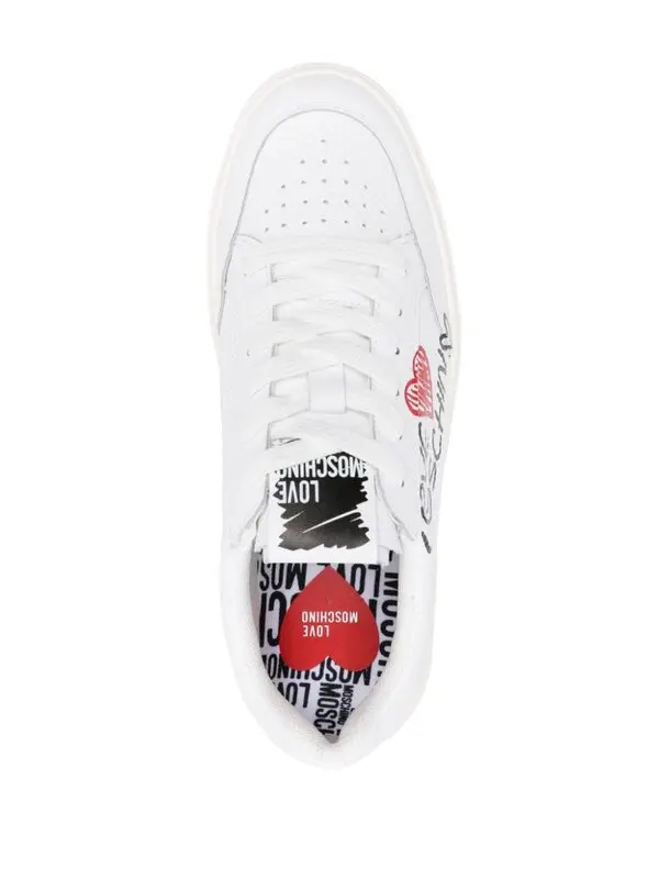 Moschino Logo-print Leather Sneakers
