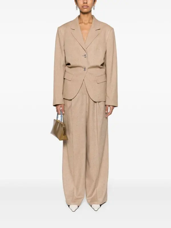 Remain Birger Christensen Wide-leg Textured Trousers
