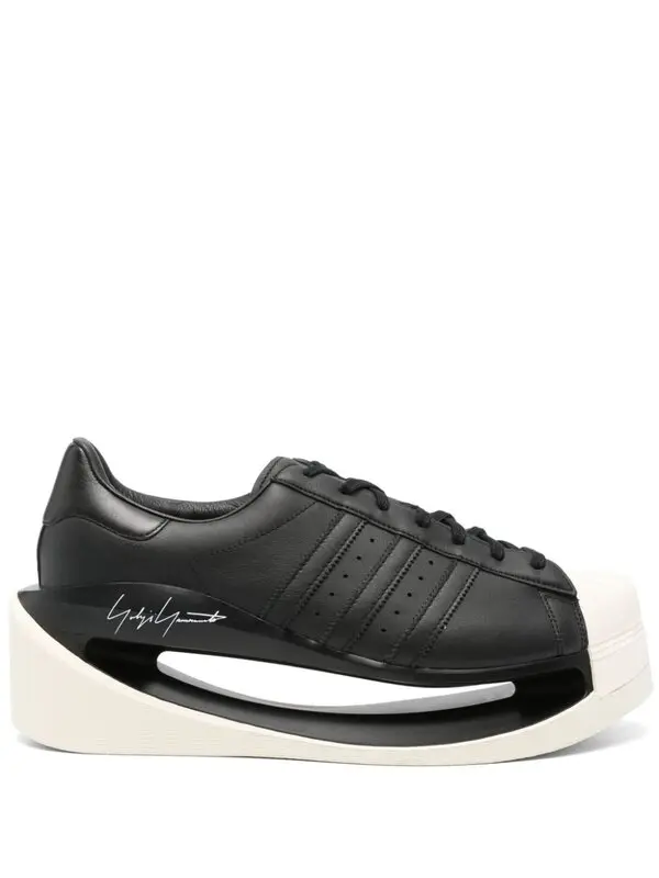 Y3 Gendo Superstar Leather Sneakers - Black