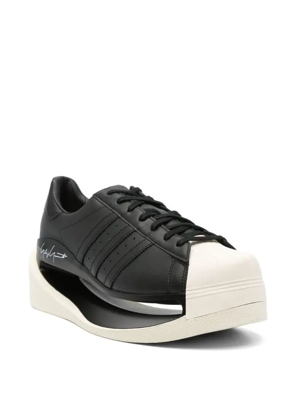 Y3 Gendo Superstar Leather Sneakers - Black