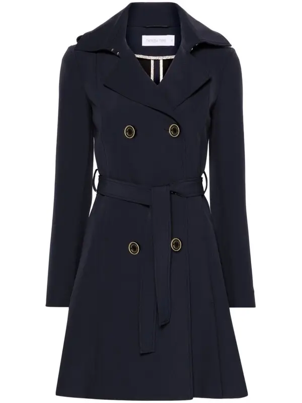 Patrizia Pepe Double-breasted Trench Coat - Blue