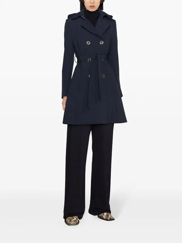 Patrizia Pepe Double-breasted Trench Coat - Blue