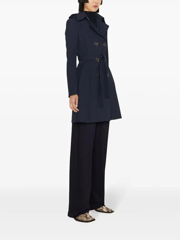 Patrizia Pepe Double-breasted Trench Coat - Blue