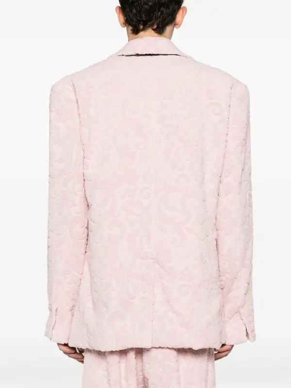 Martine Rose Towelling-finish Wrap Cotton Blazer