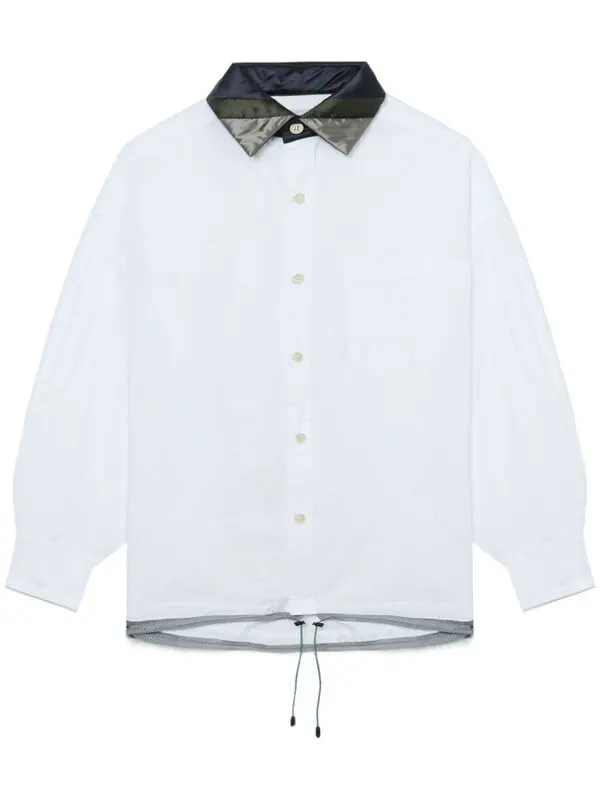 Kolor Striped-collar Cotton Shirt