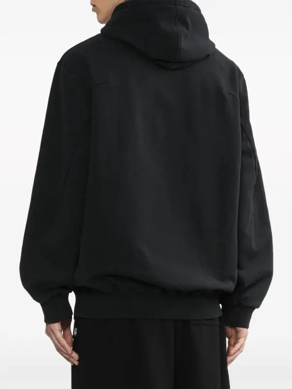 DOUBLET Cd-r Embroidered Cotton Hoodie - Black
