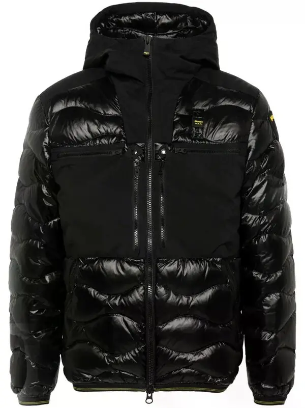 BLAUER. Padded Hooded Jacket - Black