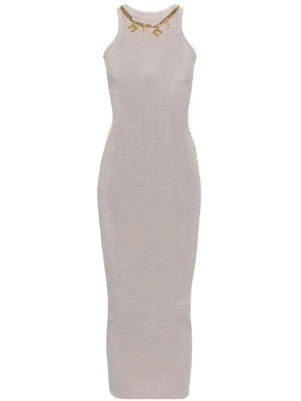 Elisabetta Franchi Chain-link Sleeveless Maxi Dress