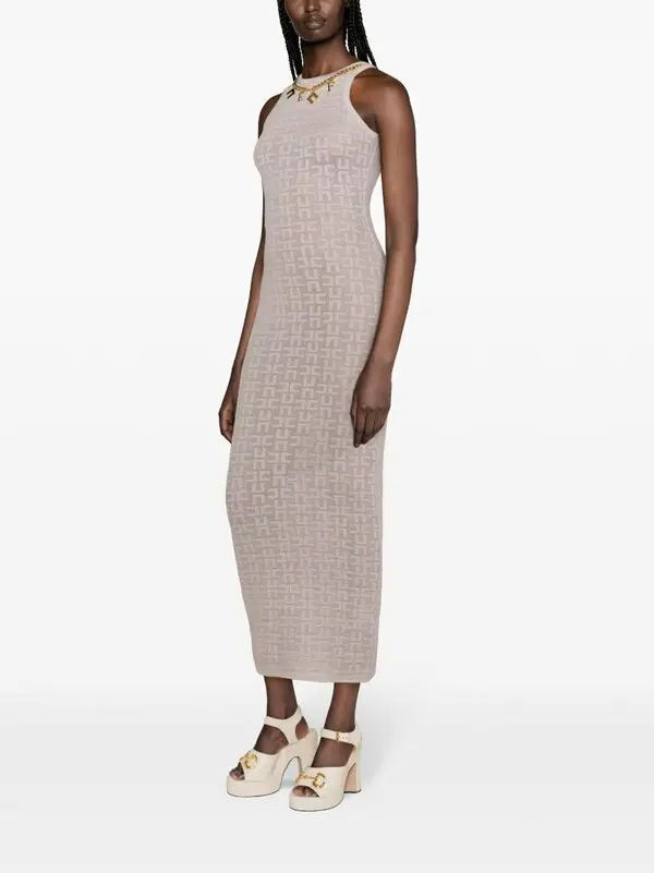 Elisabetta Franchi Chain-link Sleeveless Maxi Dress