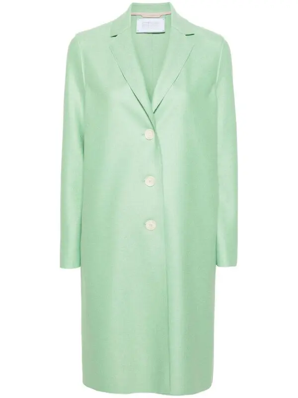 Harris Wharf London Single-breasted Felted Coat - Green